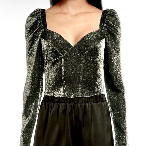 Gianni Bini | Tops | New Gianni Bini Sz 6 Metallic Mesh Top Sweetheart ...